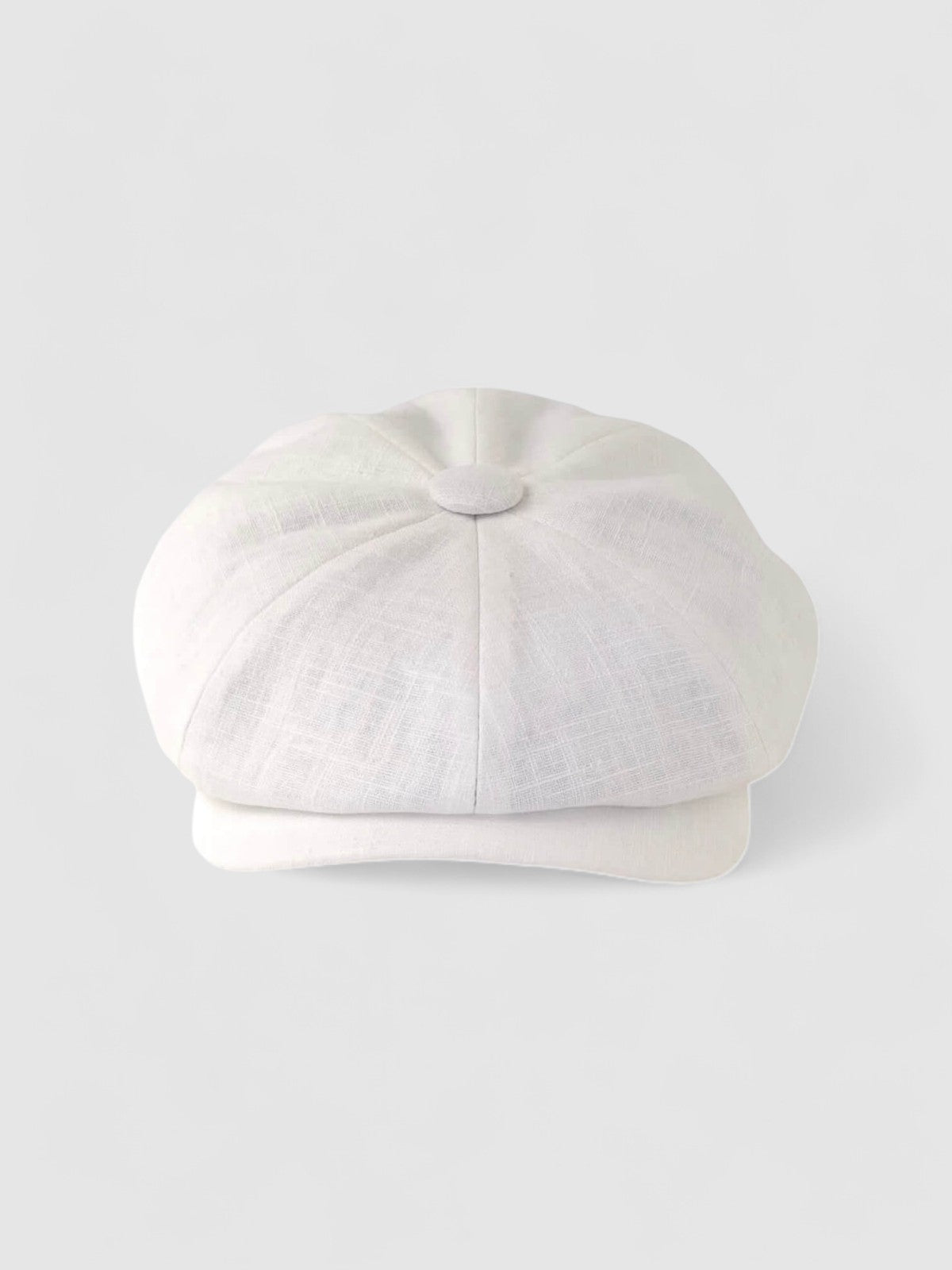 Albert's Beach Bakerboy Cap in white washed linen – Mister Miller